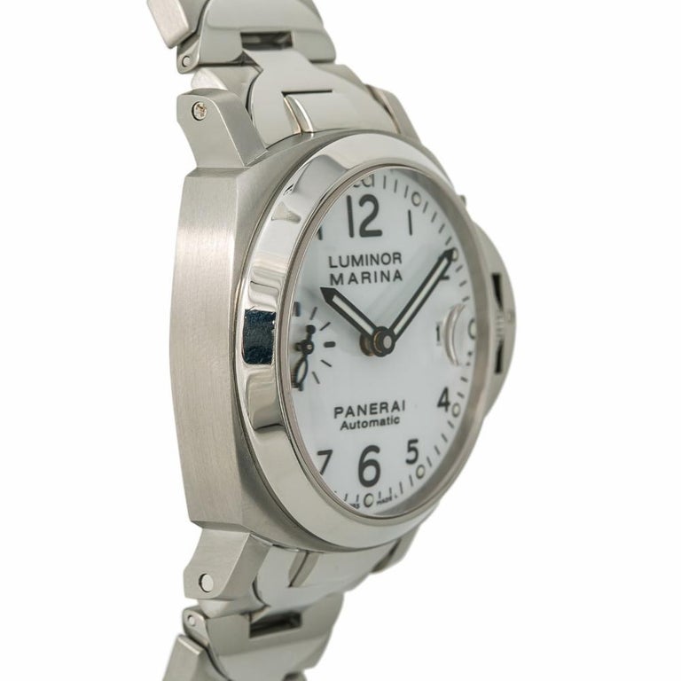 Panerai Luminor Marina PAM00051, White Dial Certified Authentic For ...