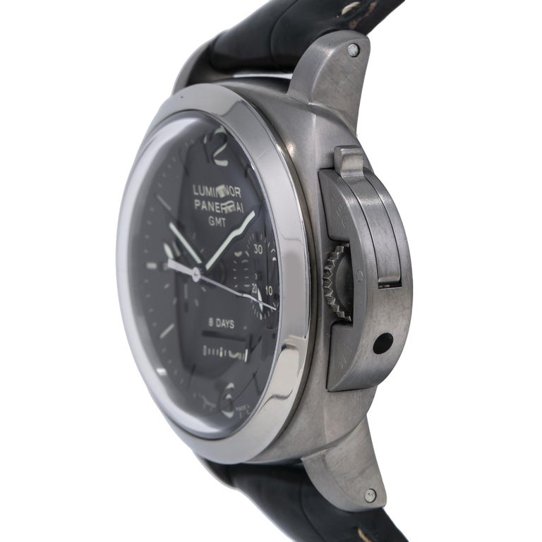 Panerai Luminor PAM00311 8 Days GMT Titanium Automatic Brown Dial Watch ...