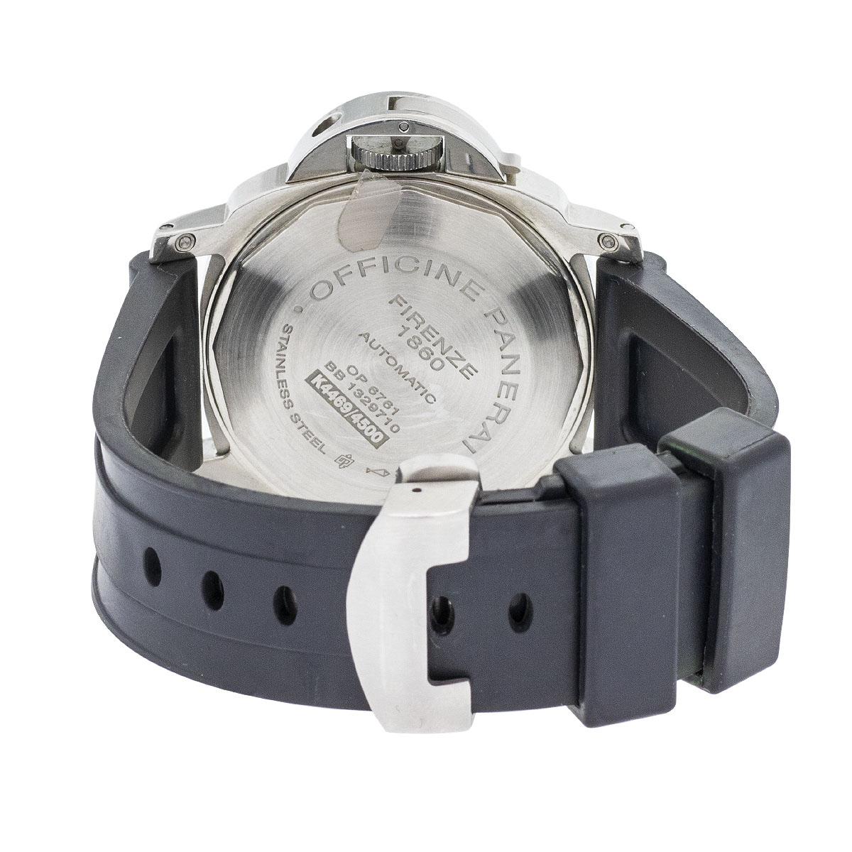 Panerai Luminor PAM088 Stainless Steel Black Dial Watch For Sale at 1stDibs