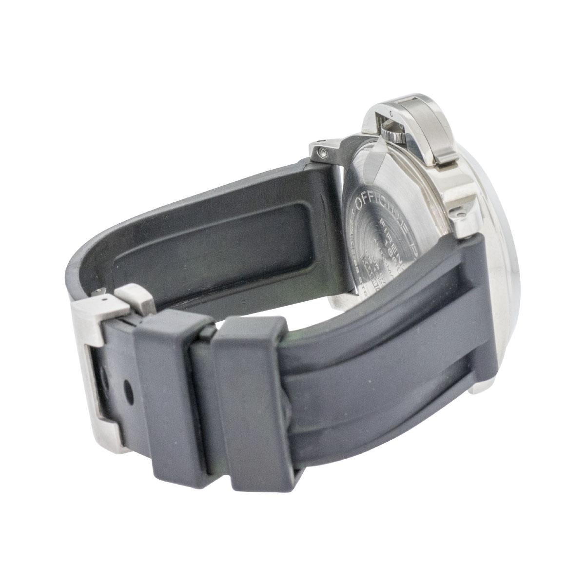 Panerai Luminor PAM088 Stainless Steel Black Dial Watch For Sale at 1stDibs