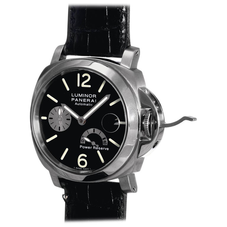 Panerai Luminor stainless steel Power Reserve Pam 125 self-winding ...