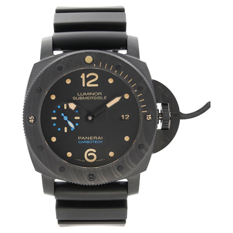 Panerai Luminor Submersible 1950 3 Days Carbotech Black Dial Mens Watch ...