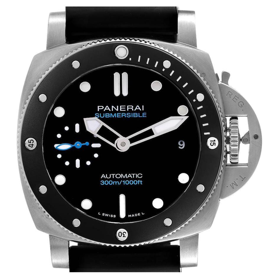 Panerai Luminor Submersible 42mm Steel Mens Watch PAM00683 Box Card at ...