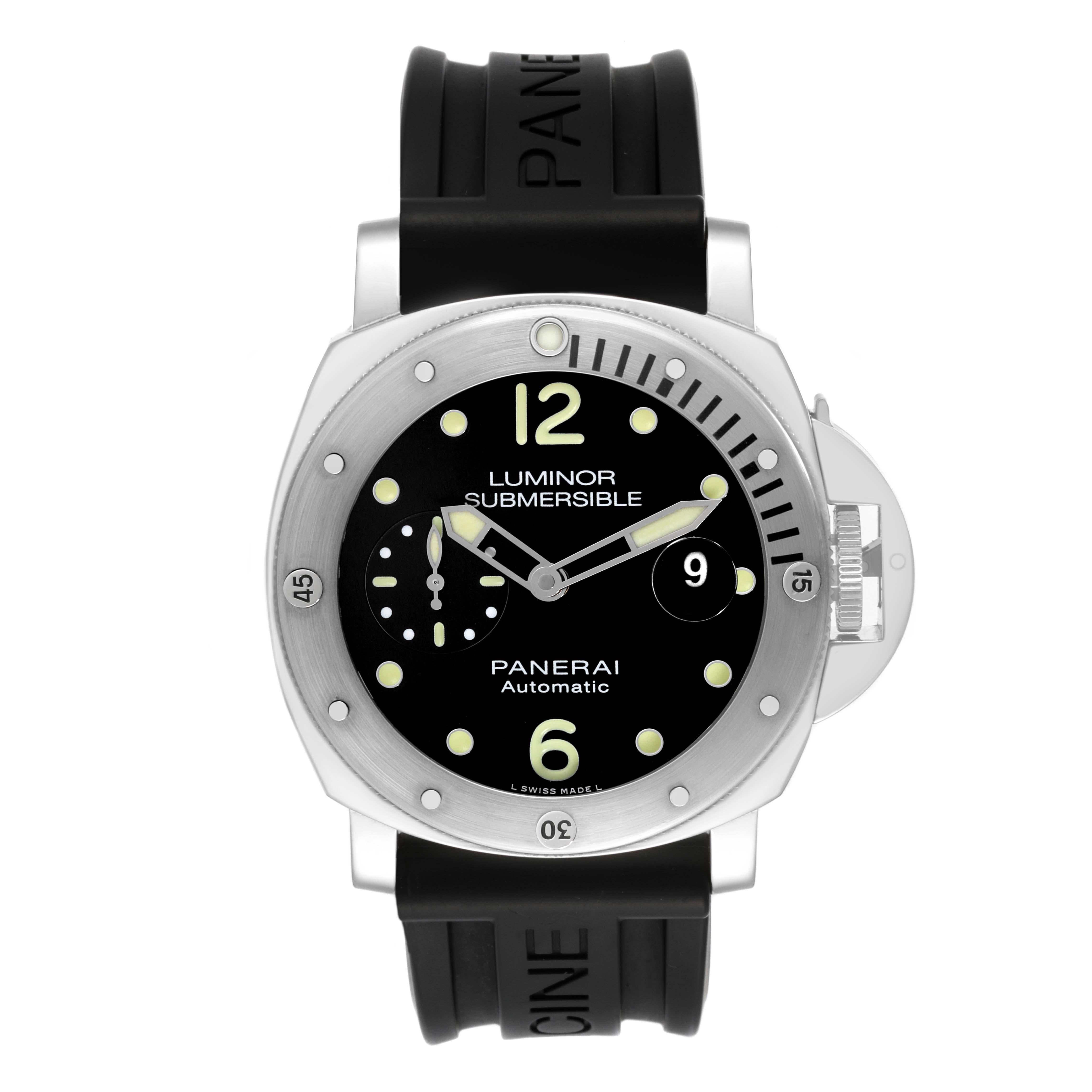 Panerai Luminor Submersible 44mm Steel Mens Watch PAM01024 Box Card at ...