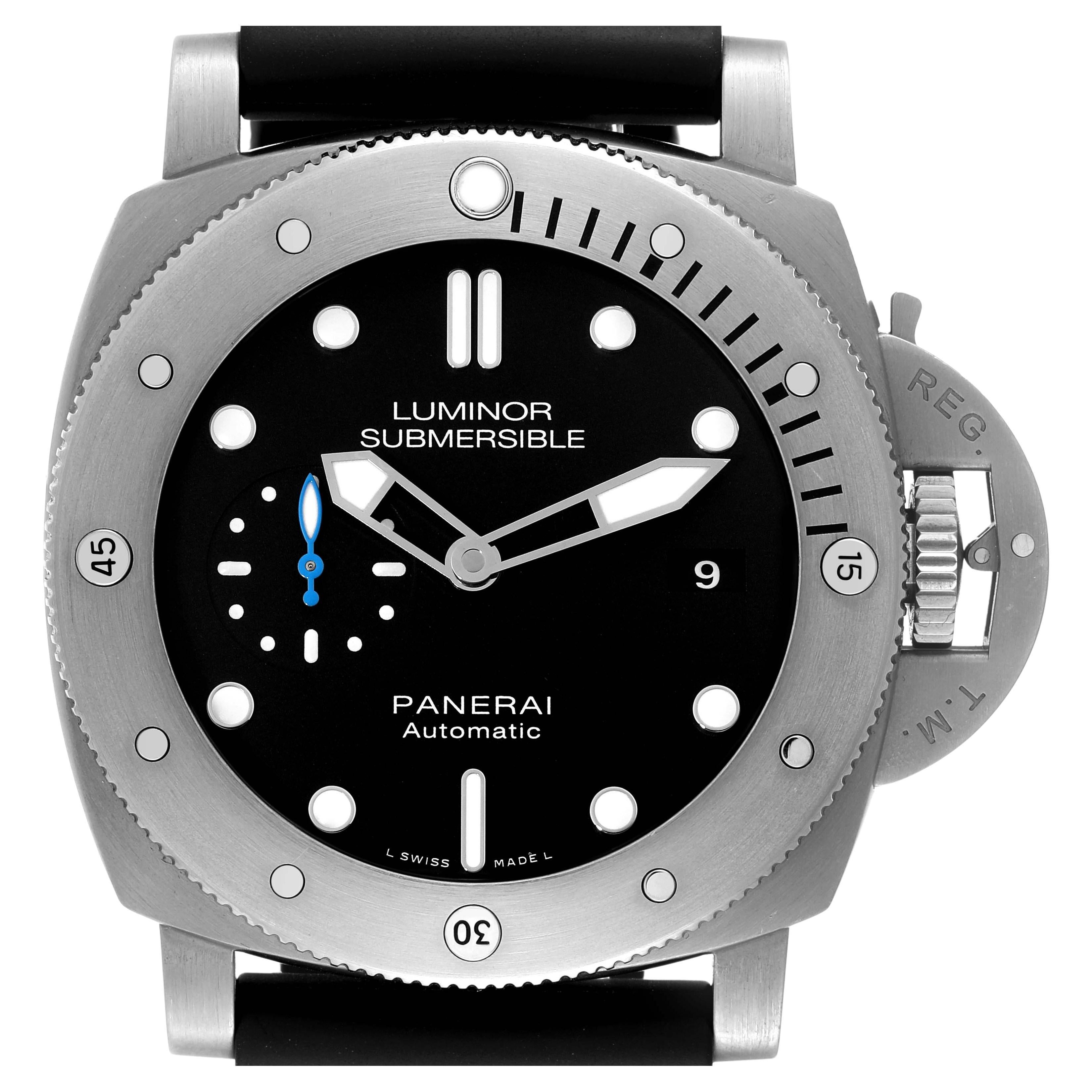 Panerai Luminor Submersible 47 3 Days Titanium Mens Watch PAM01305 at ...