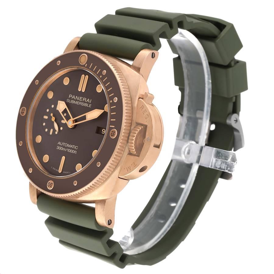 Panerai Luminor Submersible 47mm Bronze Mens Watch PAM00968 Box Papers ...