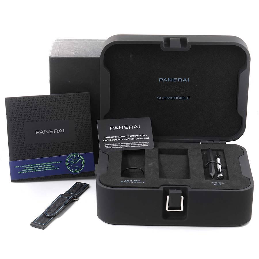 Panerai Luminor Submersible Grey Dial Steel Mens Watch PAM00959 Box ...