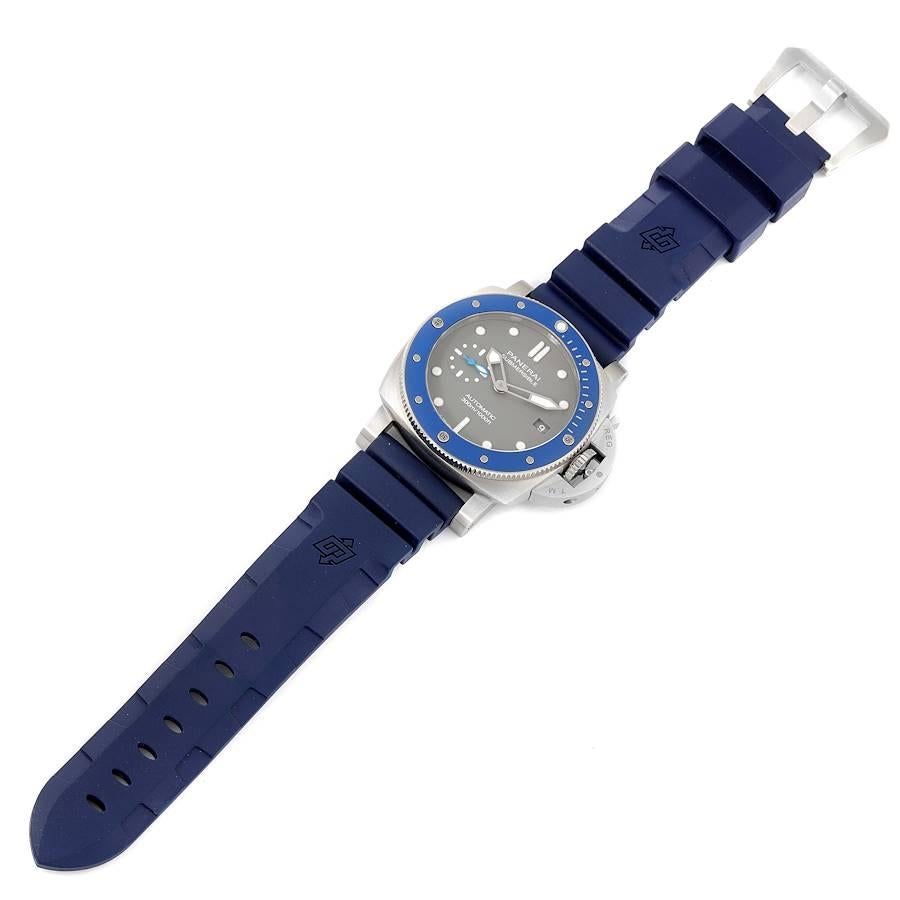 Panerai Luminor Submersible Grey Dial Steel Mens Watch PAM00959 Box ...