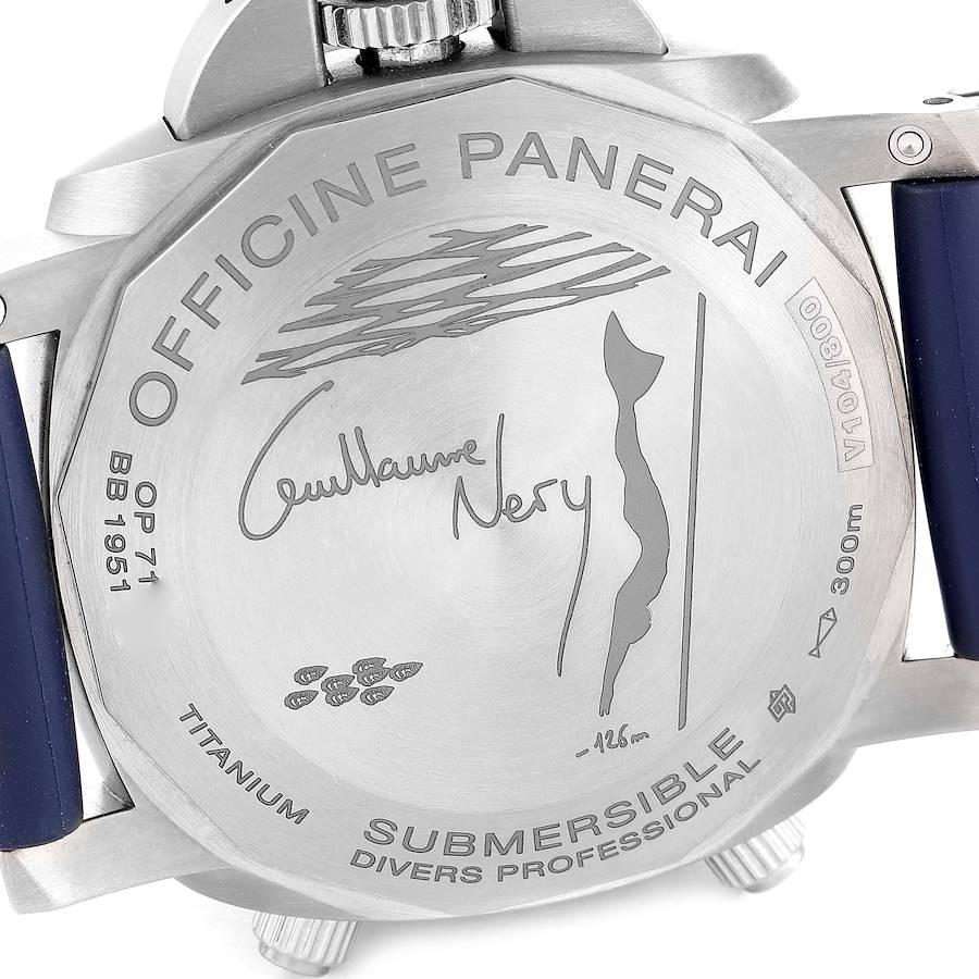 Panerai Luminor Submersible Guillaume Nery Titanium Watch PAM00982 Box ...