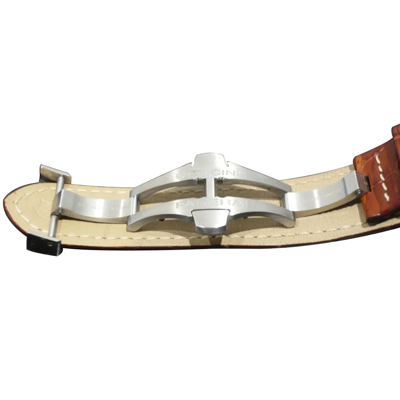 Panerai PAM 00088 Luminor GMT Automatic Stainless Steel Leather Strap ...