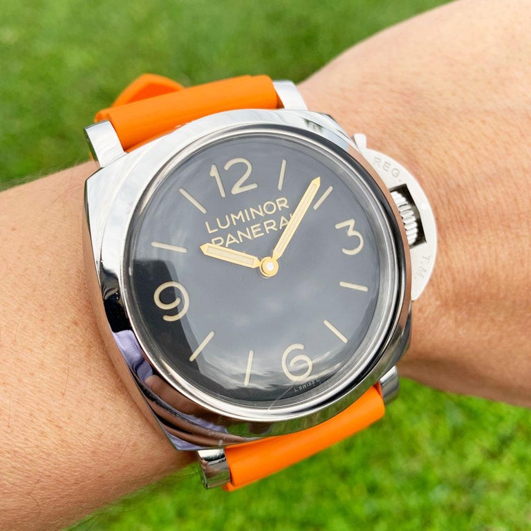 Panerai PAM 372 Luminor Stainless Steel Automatic Rubber Strap Watch ...