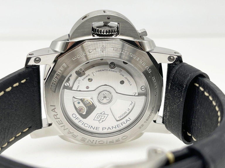 Panerai PAM00359 Luminor Marina Black Dial Steel Black Leather Box ...