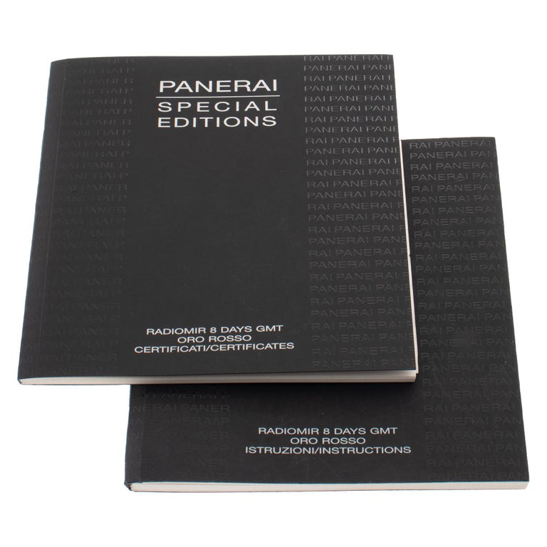 Panerai Radiomir 18k Rose Gold Brown Dial, Ref. PAM395 Manual Watch For ...