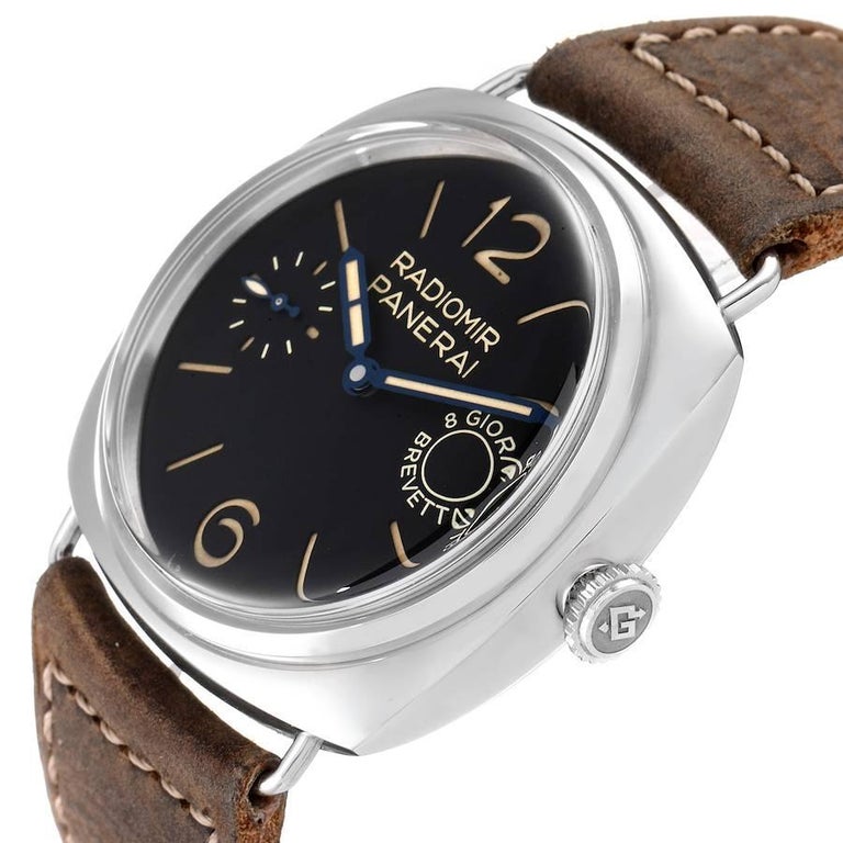Panerai Radiomir 8 Days Otto Giorni Steel Mens Watch PAM00992 Box Card ...