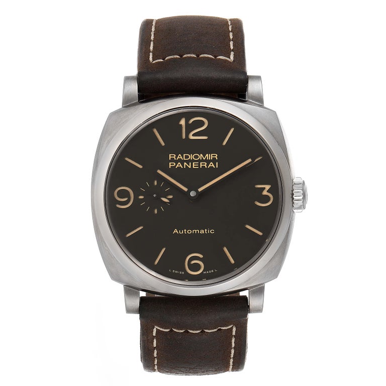 Panerai Radiomir Brown Dial 3 Days Titanium Watch PAM00619 Box Papers ...