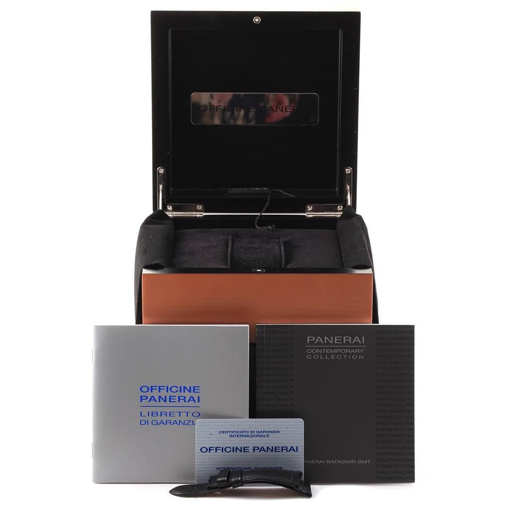 Panerai Radiomir GMT Dual Time 42 Steel Men's Watch PAM00184 Box Papers ...