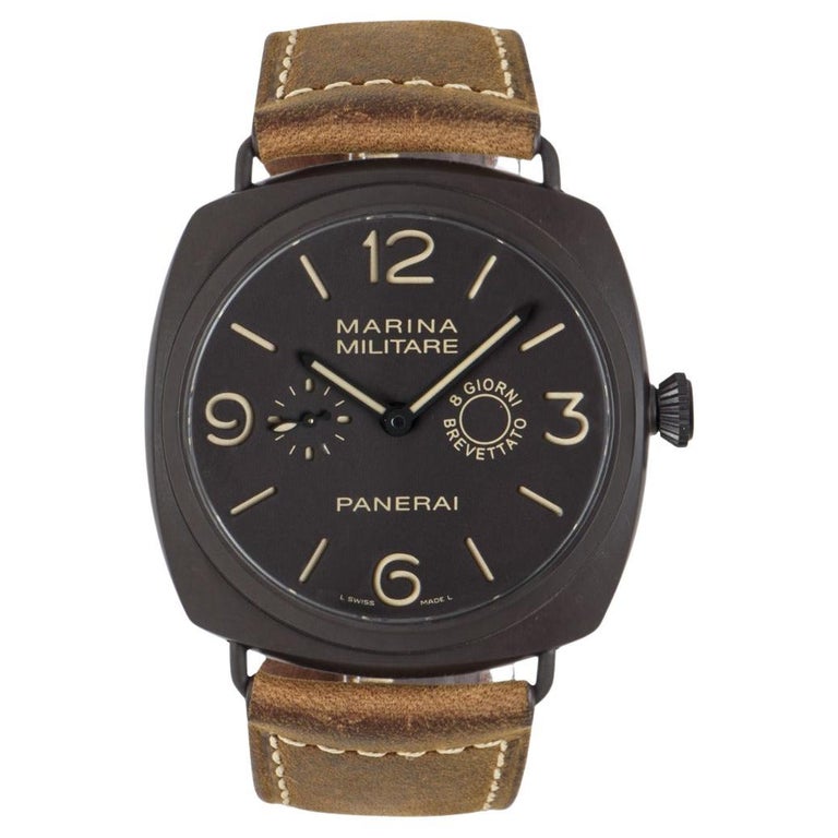 Panerai Radiomir Marina Militare 8 Giorni Composite Brown Dial PAM00339 ...