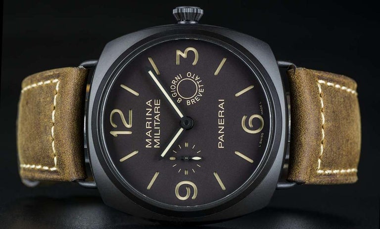 Panerai Radiomir Marina Militare Composite Brown Dial PAM00339 Manual ...