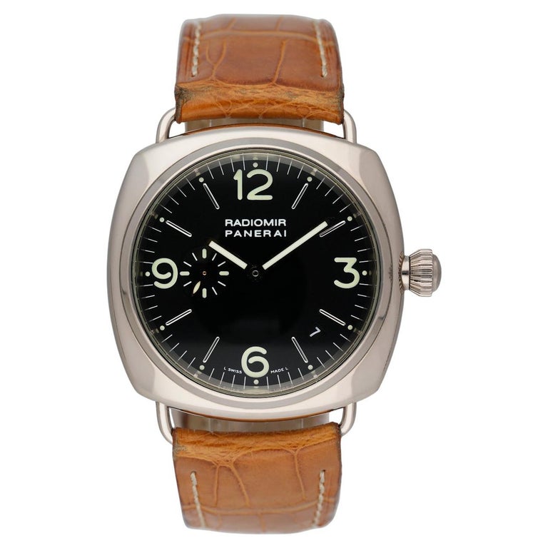 Panerai Radiomir PAM62 18K White Gold W/ Papers For Sale at 1stDibs