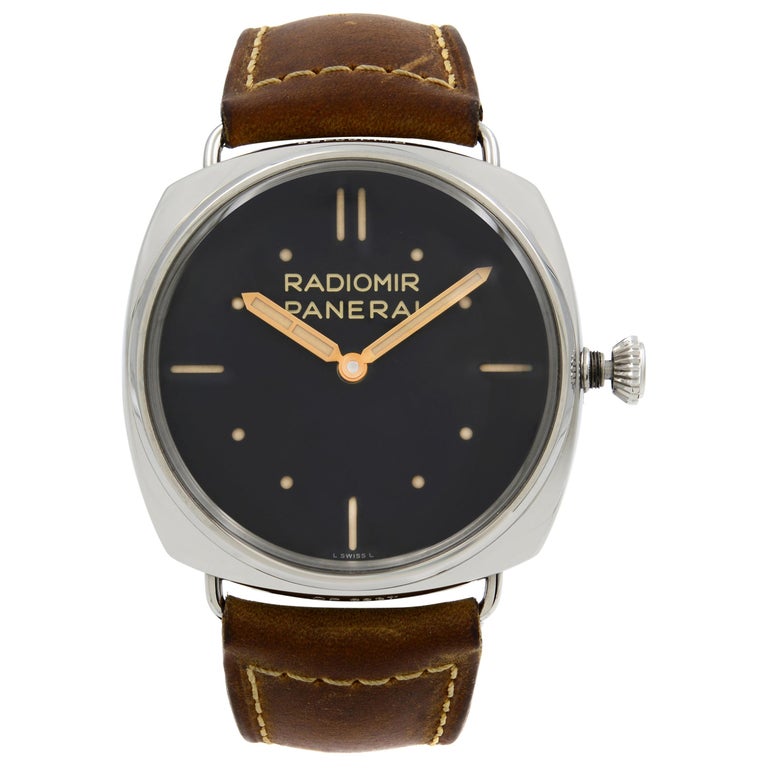 Panerai Radiomir SLC 3 Days Steel Black Dial Manual Wind Men's Watch ...