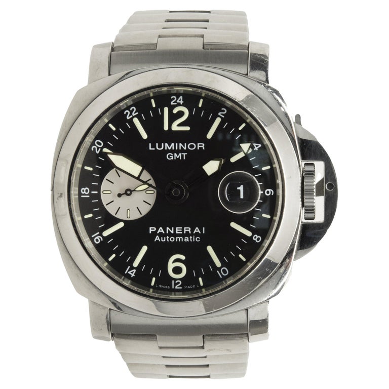 Panerai Stainless Steel GMT PAM 88 For Sale at 1stDibs