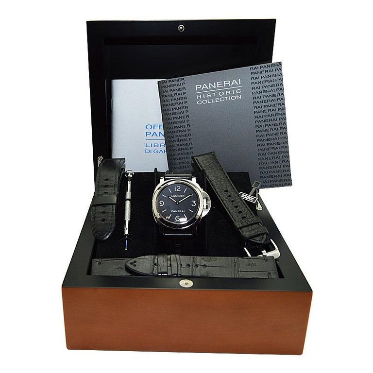 Panerai Steel Manual Winding in its Original Box with Papers at 1stdibs
