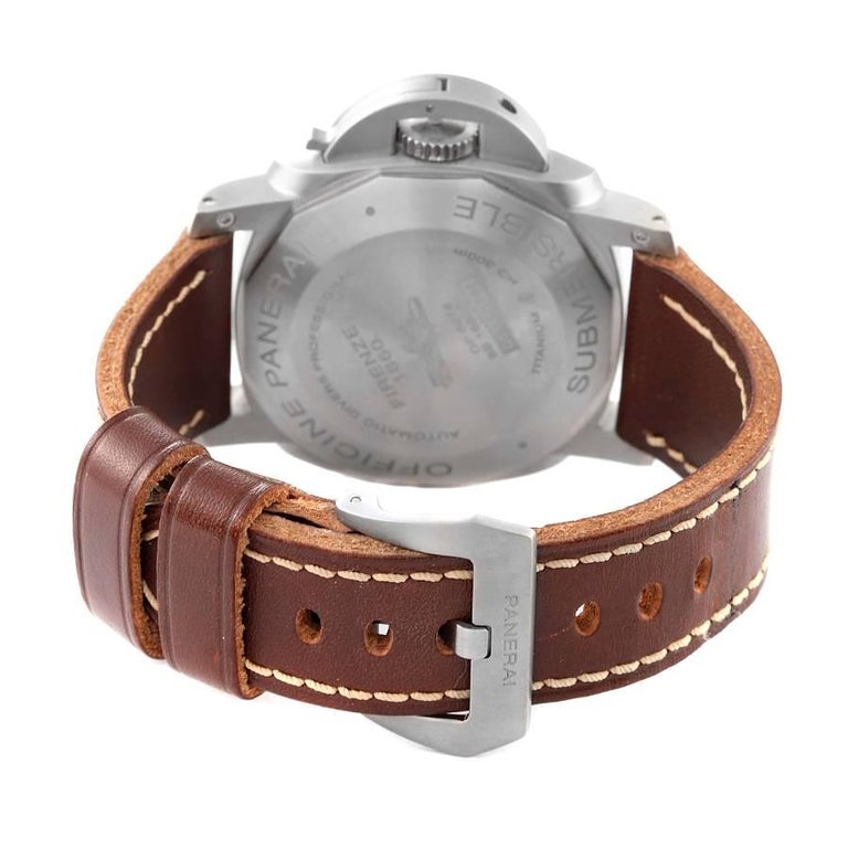 Panerai Submersible 1950 Left Handed Titanium Watch PAM00569 Box Papers ...