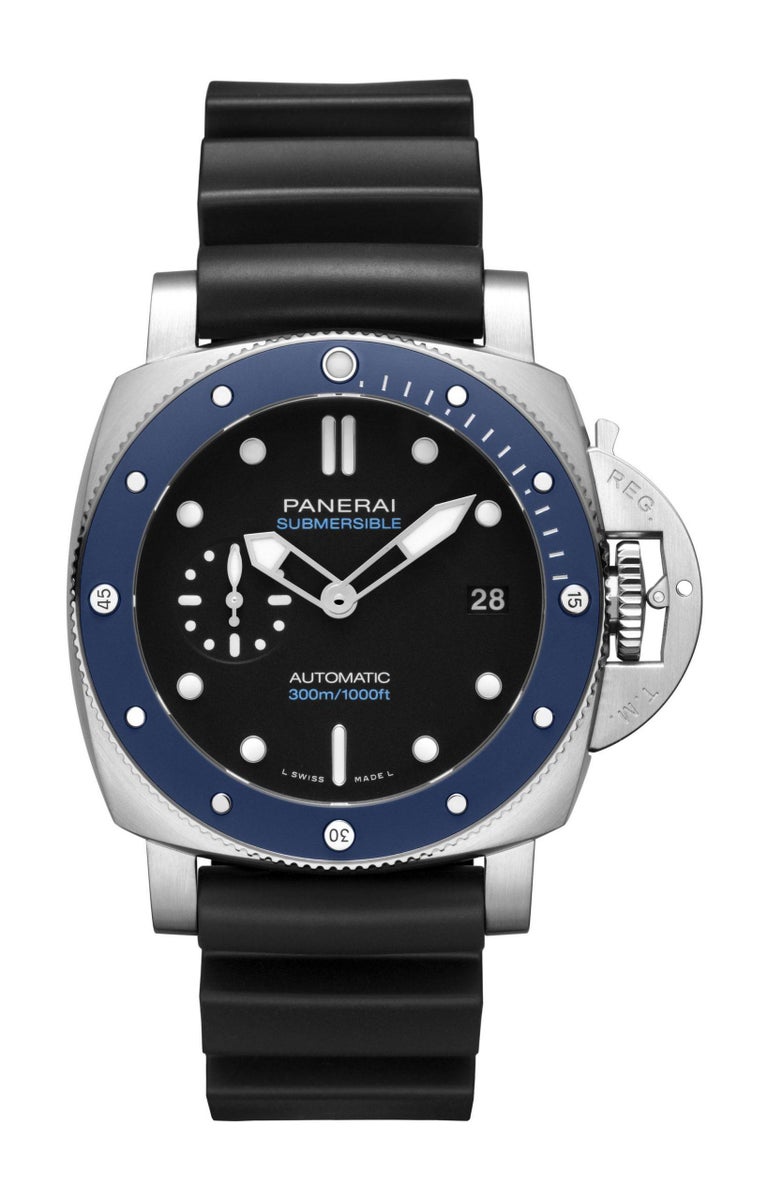 Panerai Submersible Azzurro Steel Limited Edition 500 Pieces Pam1209 ...