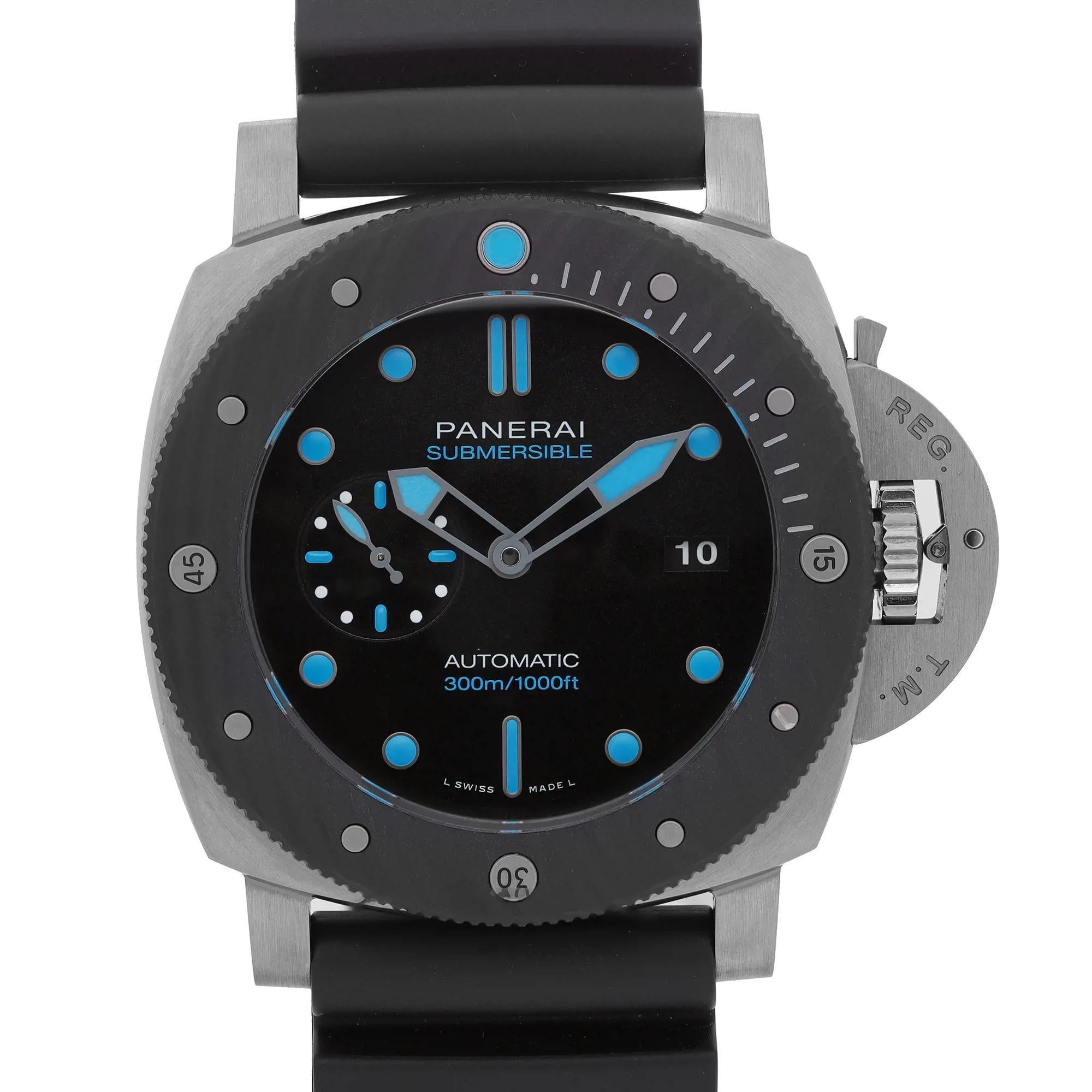 Panerai Submersible BMG-Tech Steel Black Dial Automatic Men Watch ...