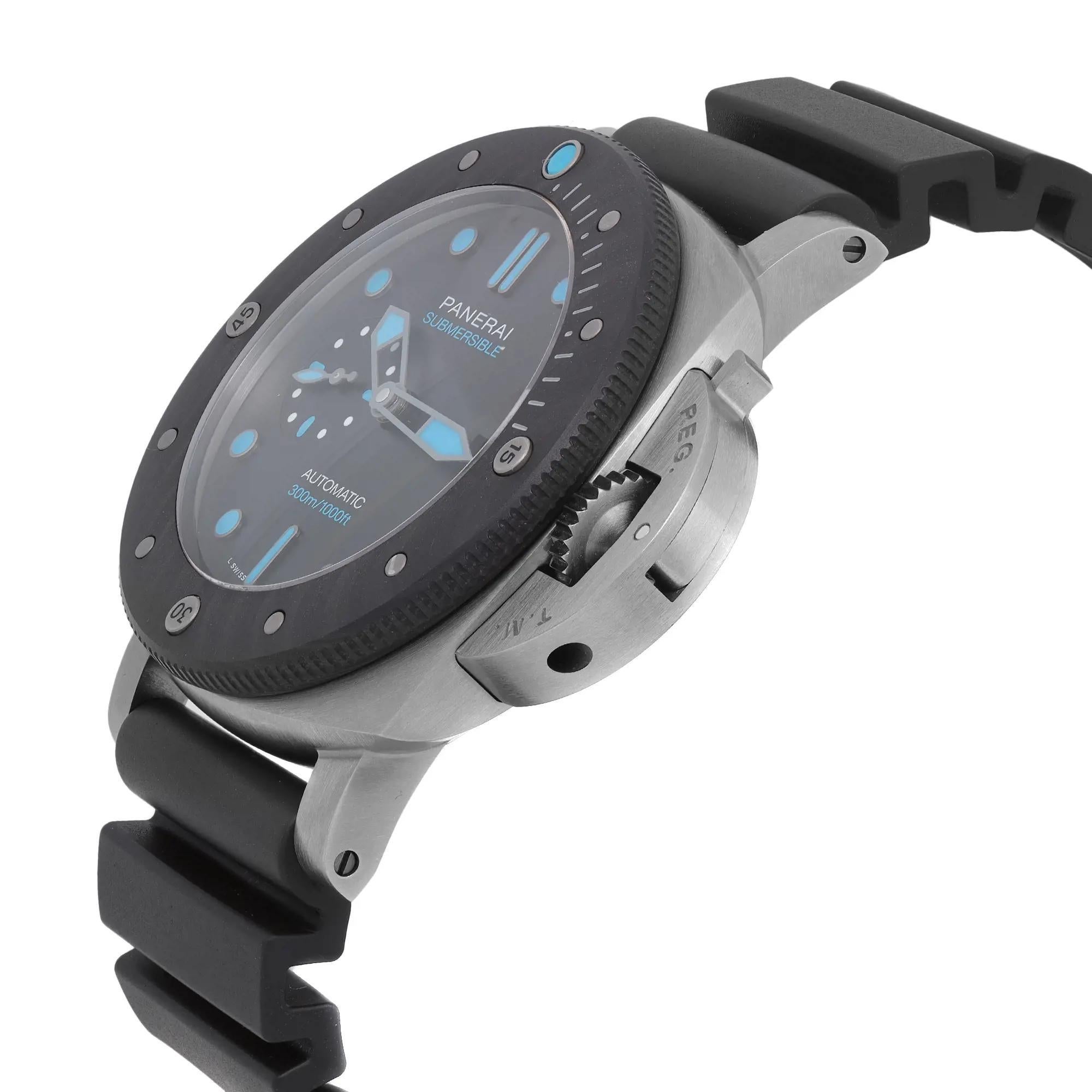 Panerai Submersible BMG-Tech Steel Black Dial Automatic Men Watch ...