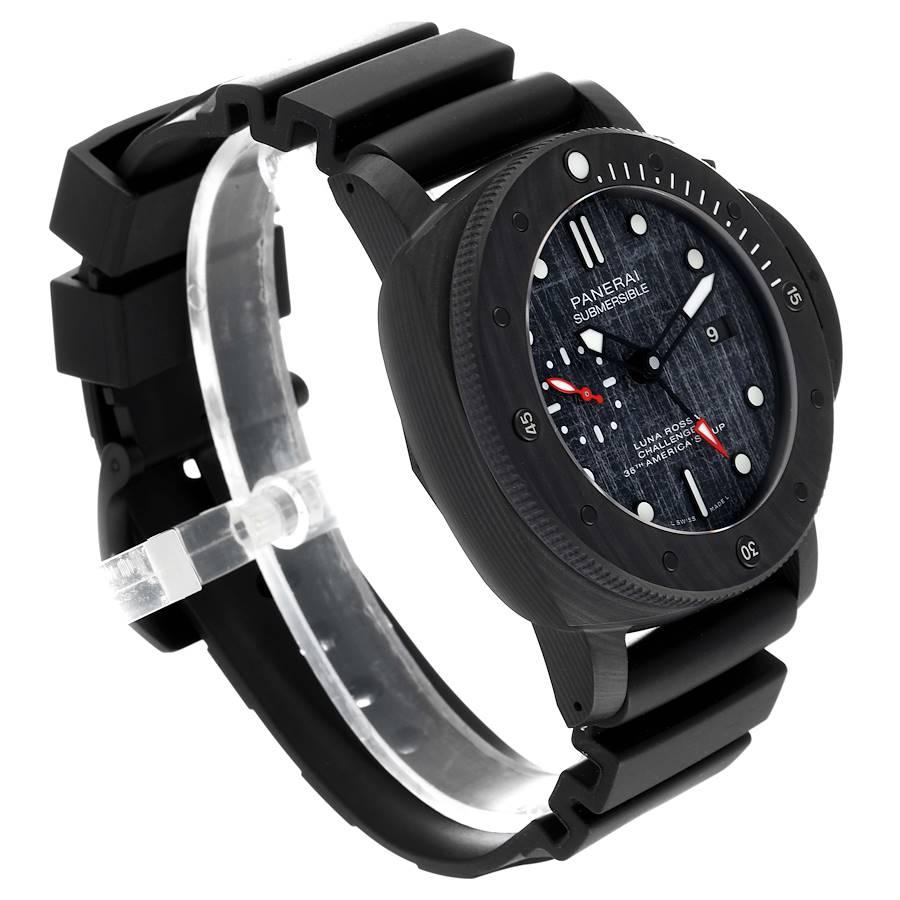 Panerai Submersible Luna Rosa GMT Carbotech Mens Watch PAM01039 Unworn ...