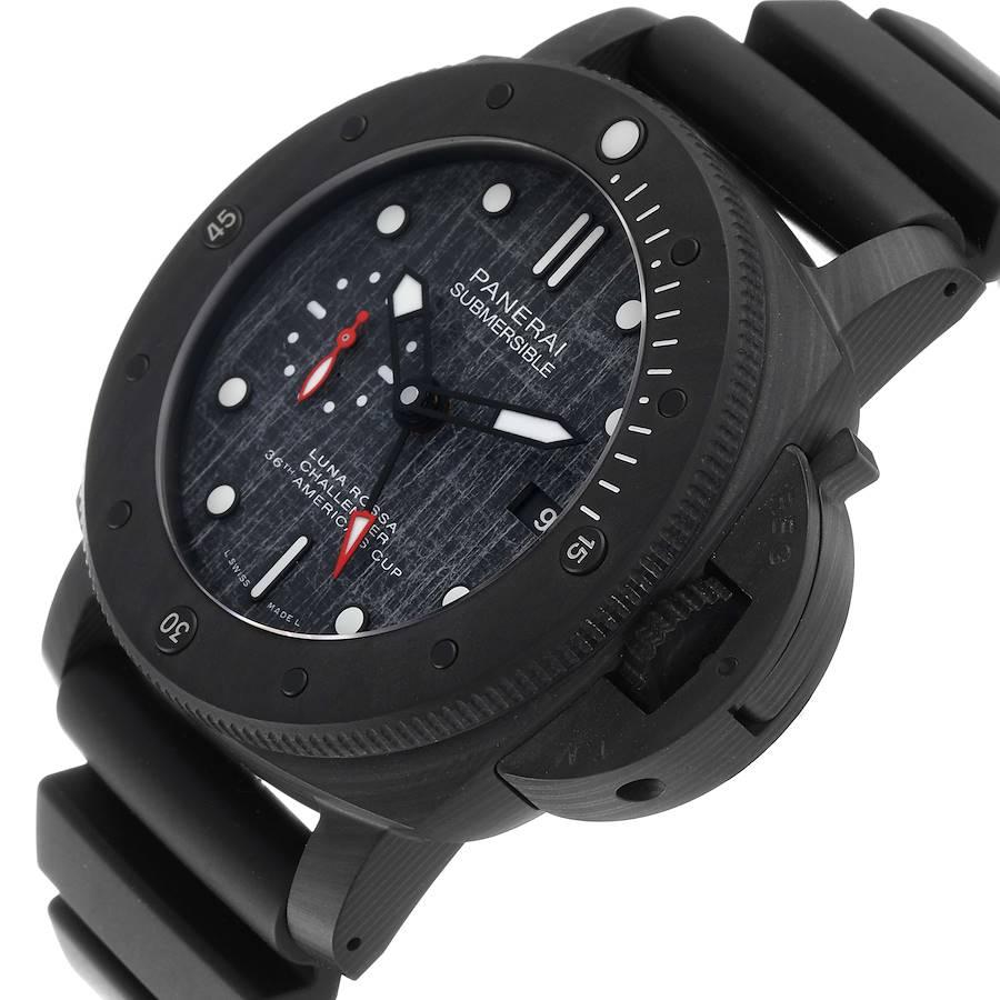 Panerai Submersible Luna Rosa GMT Carbotech Mens Watch PAM01039 Unworn ...