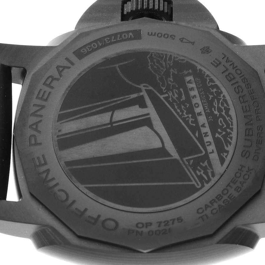 Panerai Submersible Luna Rosa GMT Carbotech Mens Watch PAM01039 Unworn ...