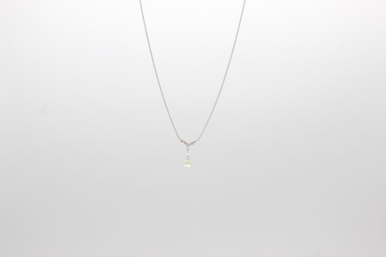 Panim 0.53 Carat Diamond Taviz 18k White Gold Pendant Necklace For Sale ...