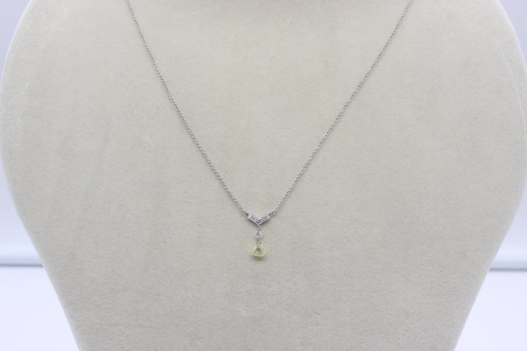 Panim 0.53 Carat Diamond Taviz 18k White Gold Pendant Necklace For Sale ...