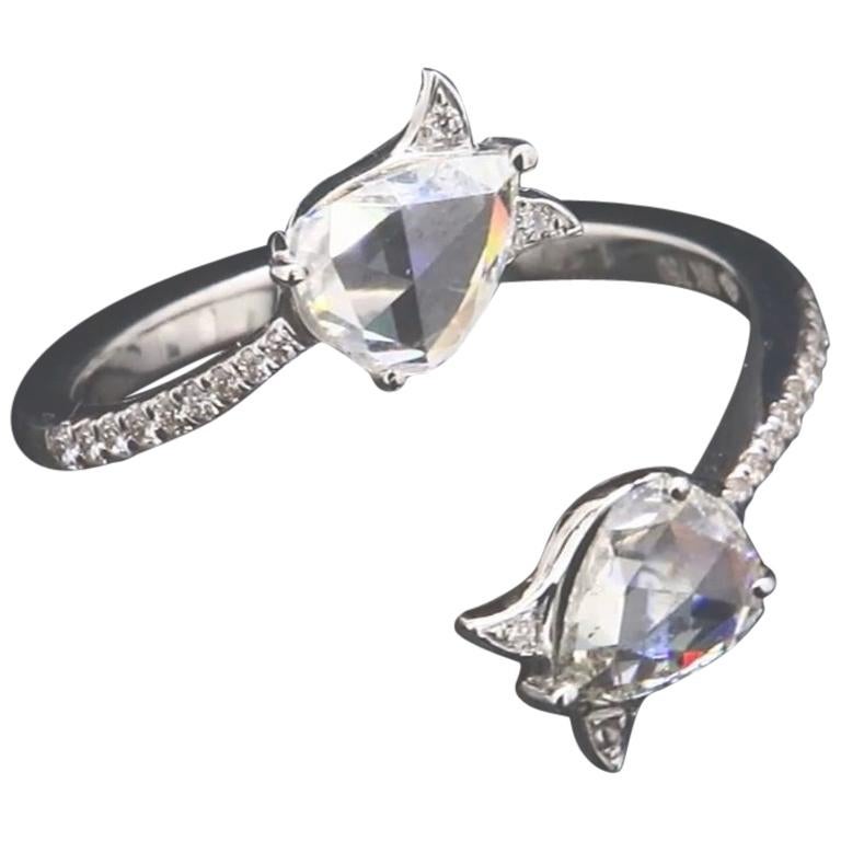 M Christoff Pear Ruby and Diamond Ring in 18 Karat Rose Gold 9.56 Carat ...