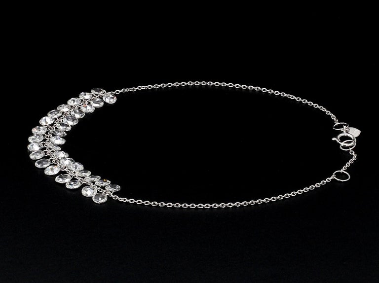 PANIM Rosecut Diamond Fringe Dangling Bracelet in 18 Karat White Gold ...