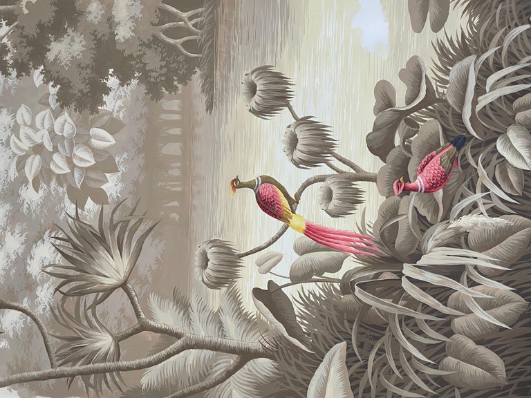 Panoramic Mural Hand Painted Wallpaper on Scenic Paper, Accept Custom ...