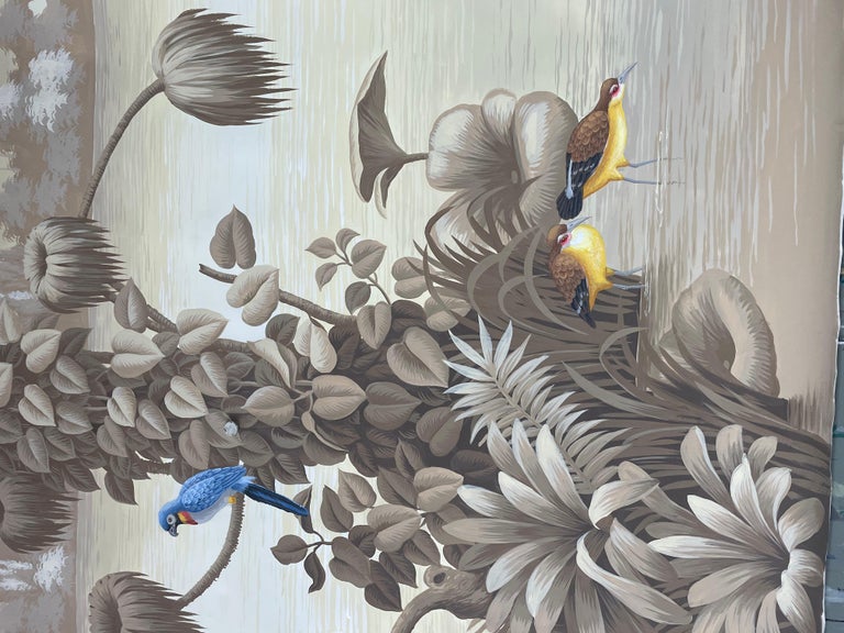 Panoramic Mural Hand Painted Wallpaper on Scenic Paper, Accept Custom ...