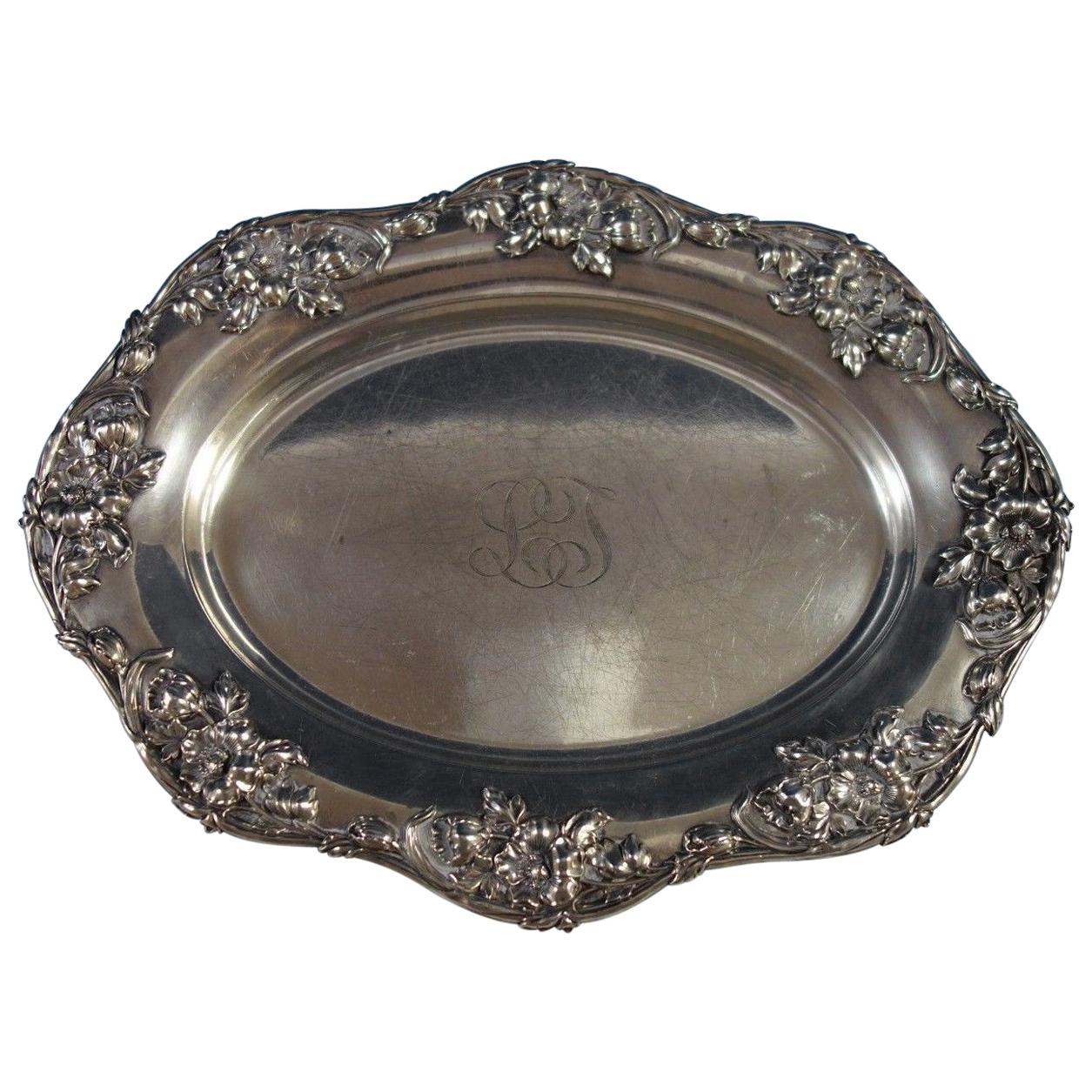 Durham Sterling Silver Serving Platter with Grapes and Leaves #495 For ...