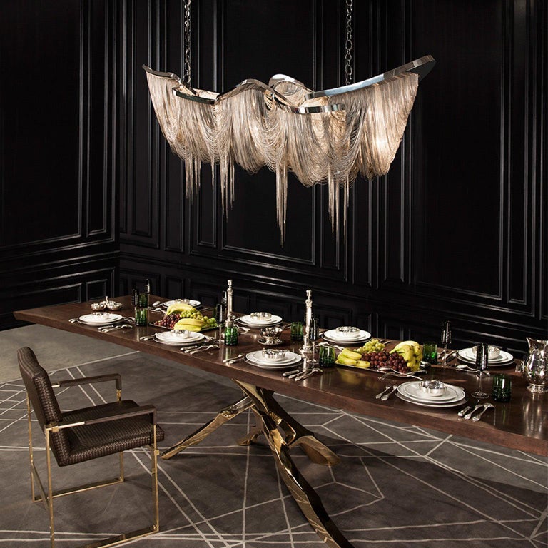 Pantheon Chandelier: Sculptural, Draped Chandelier in Bronze or ...