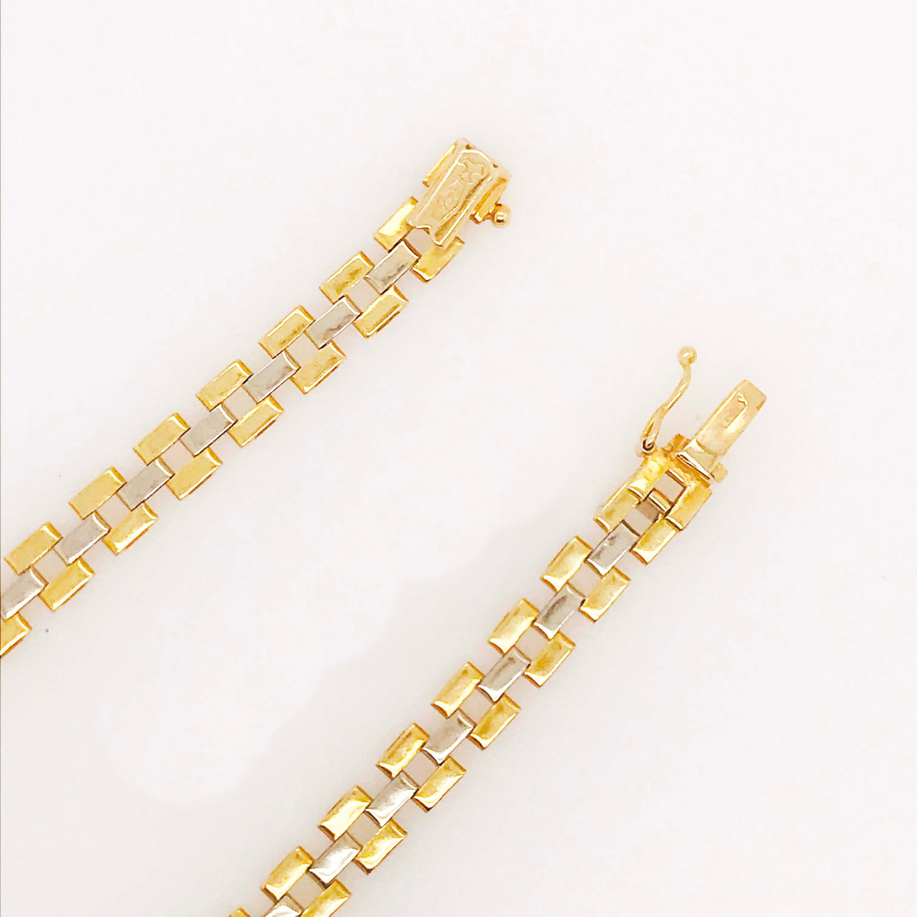 Panther Chain Necklace, Panther Chain 14 Karat Yellow Gold and White ...