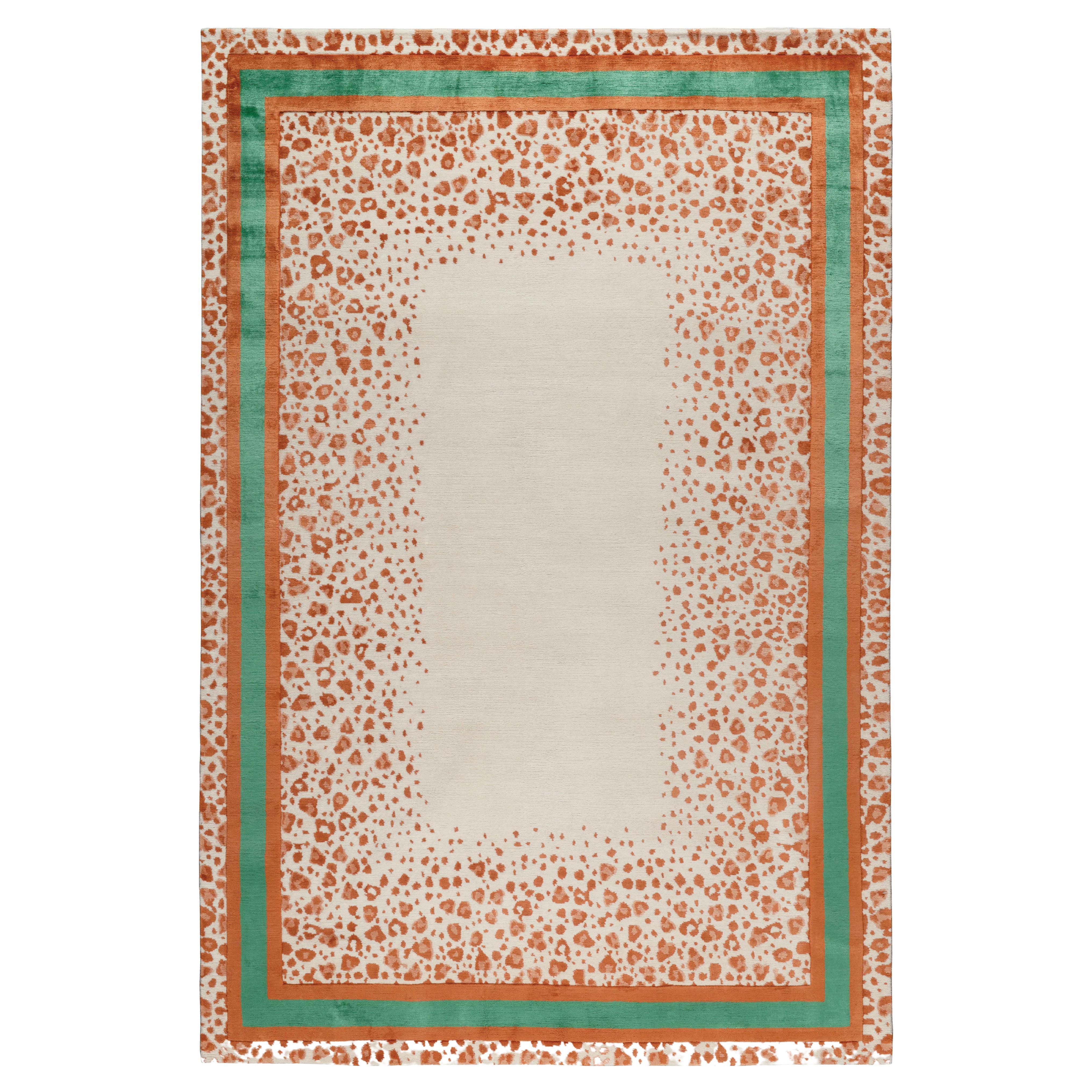 Ruffle Rouge Hand-Knotted 9'x6' Rug in Wool and Silk By Martin ...