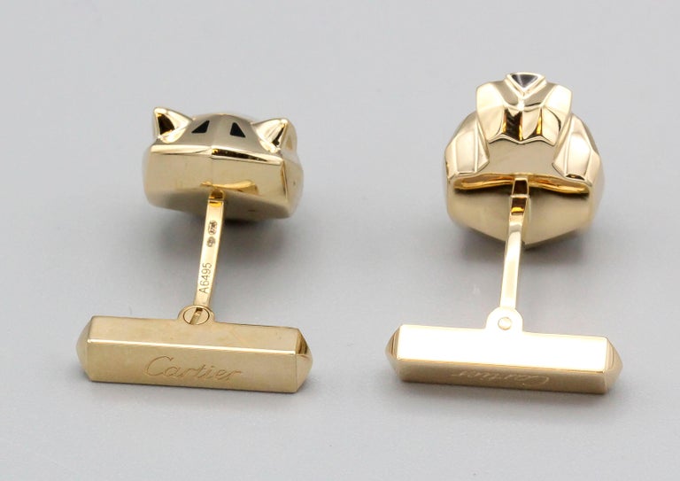 Panthère De Cartier 18 Karat Gold Cufflinks at 1stDibs | panthere de ...