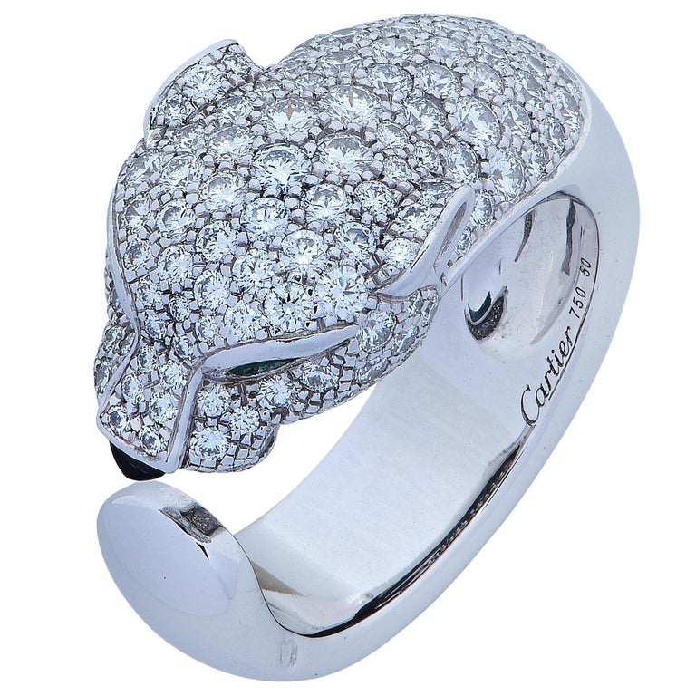 Panthere de Cartier Diamond Ring at 1stDibs