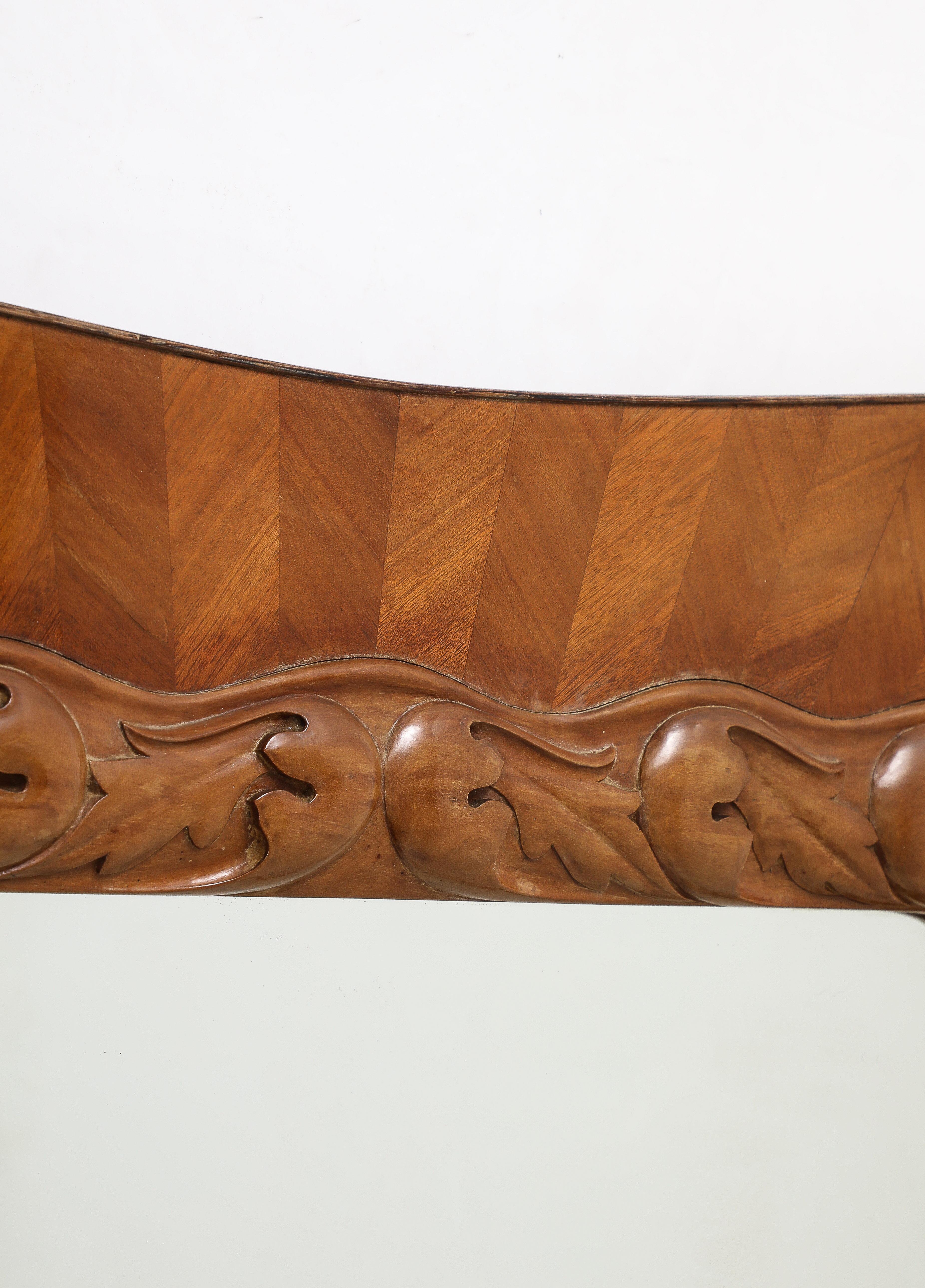 Paolo Buffa for Serafino Arrighi Rare Walnut Radicca Mirror, Italy ...
