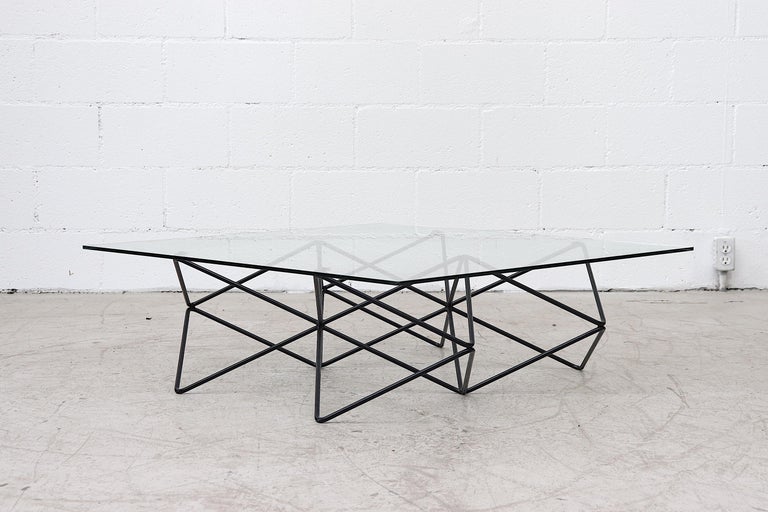 Paolo Piva Style Wire Frame Coffee Table at 1stDibs
