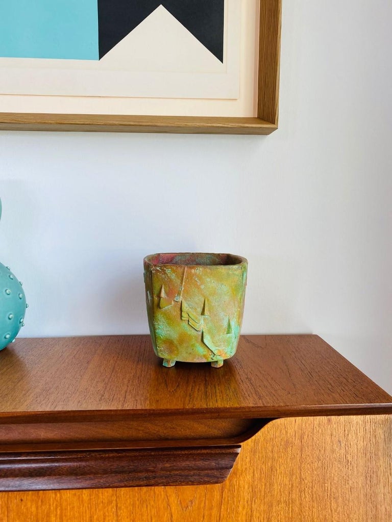 Paolo Soleri Signed Stamped Arcosanti Cosanti Bronze Vessel Planter at ...