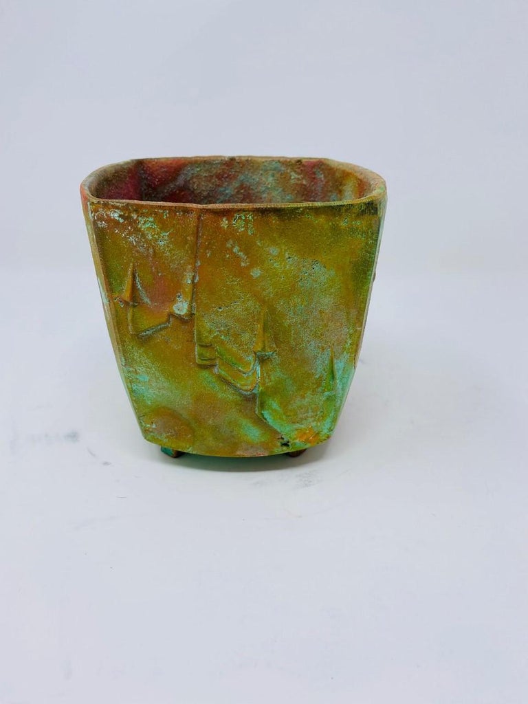Paolo Soleri Signed Stamped Arcosanti Cosanti Bronze Vessel Planter at ...