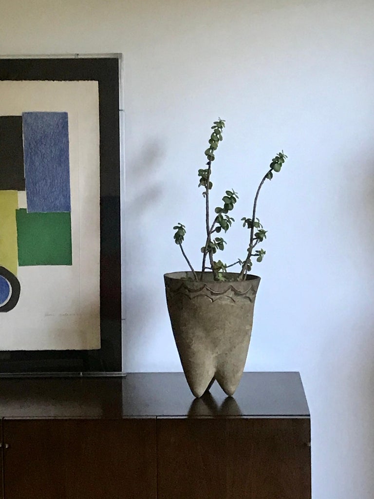 Paolo Soleri Tripod Ceramic Vase Planter at 1stDibs